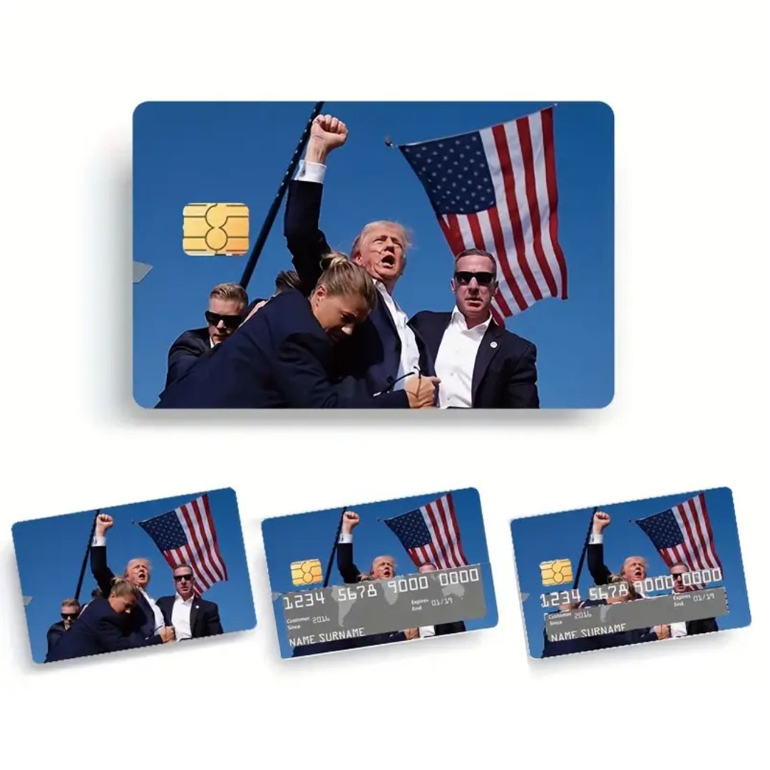 Trump "Fight!" Debit/Credit Card Sticker (4 Pack) — PatriotDepot.com