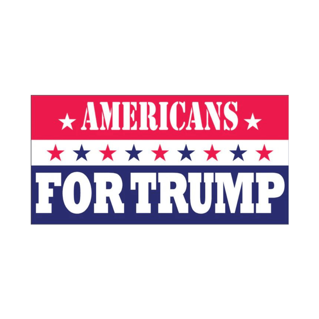 Americans for Trump Red, White & Blue Bumper Sticker – PatriotDepot.com