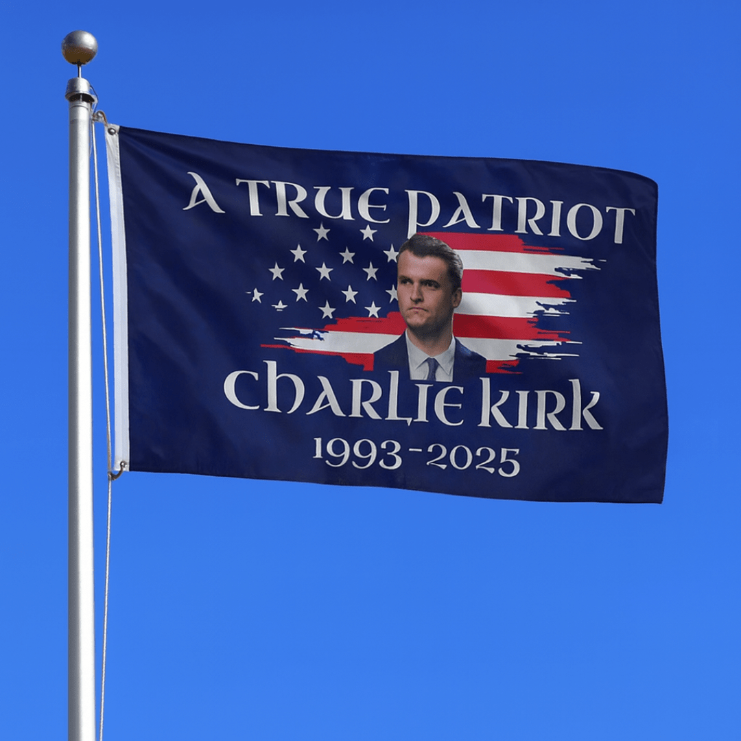 Charlie Kirk" A True American Patriot" 1993-2025 Flag – PatriotDepot.com