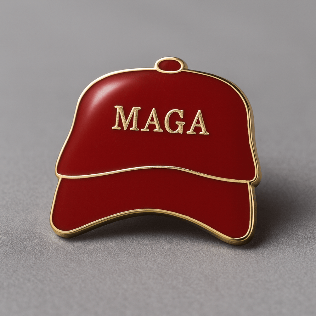 MAGA Red Hat Lapel Pin (Collectors Item) – PatriotDepot.com