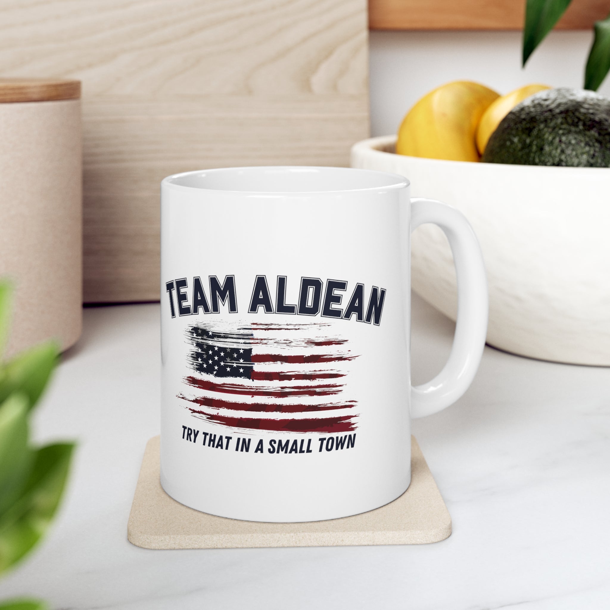 Team Aldean "Try that in a small town" Mug – PatriotDepot.com
