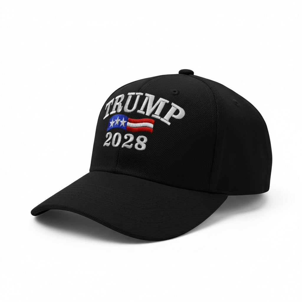Trump 2028 Custom Embroidered Hat (Black) – PatriotDepot.com
