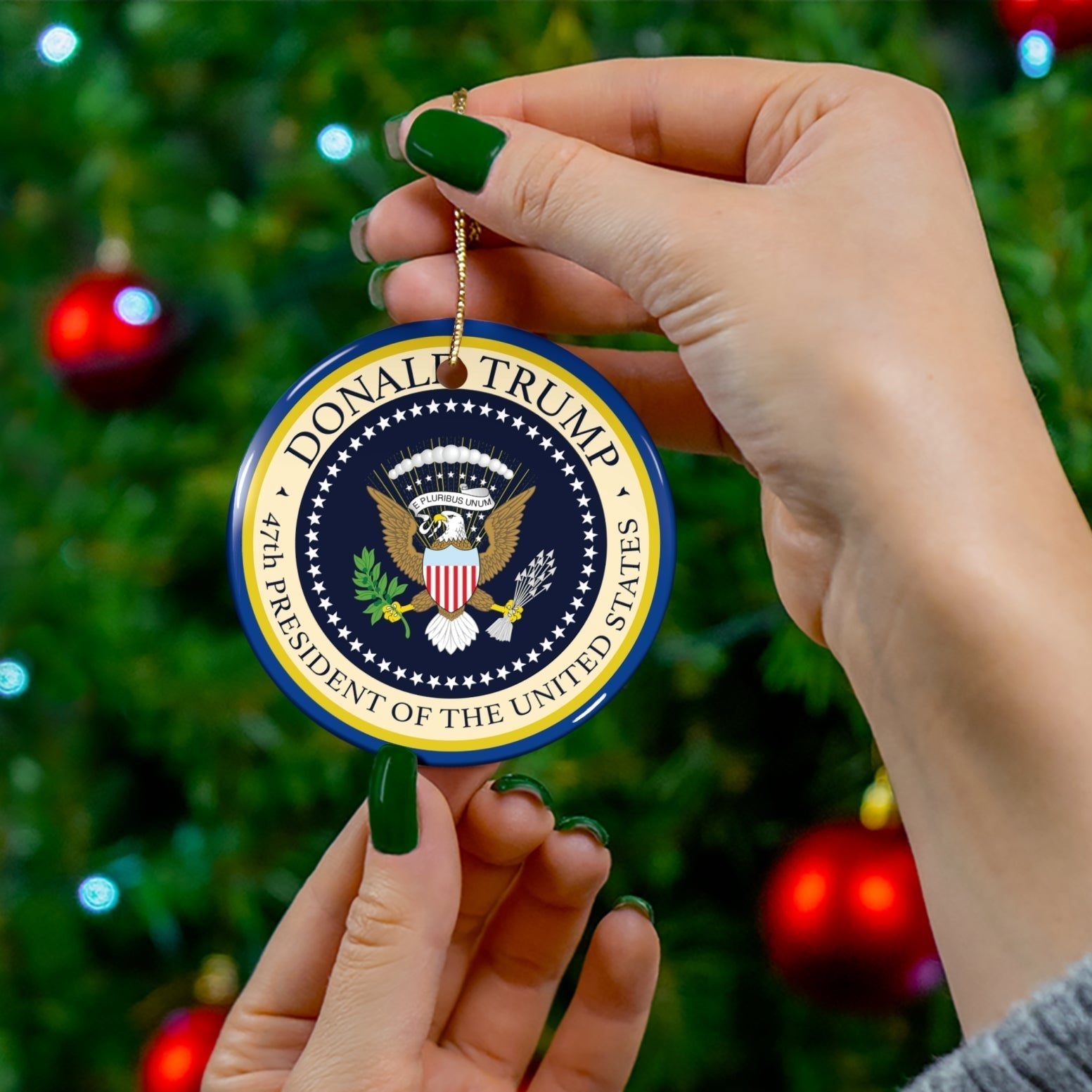 Trump 47th President of the United States Ceramic Ornament ...