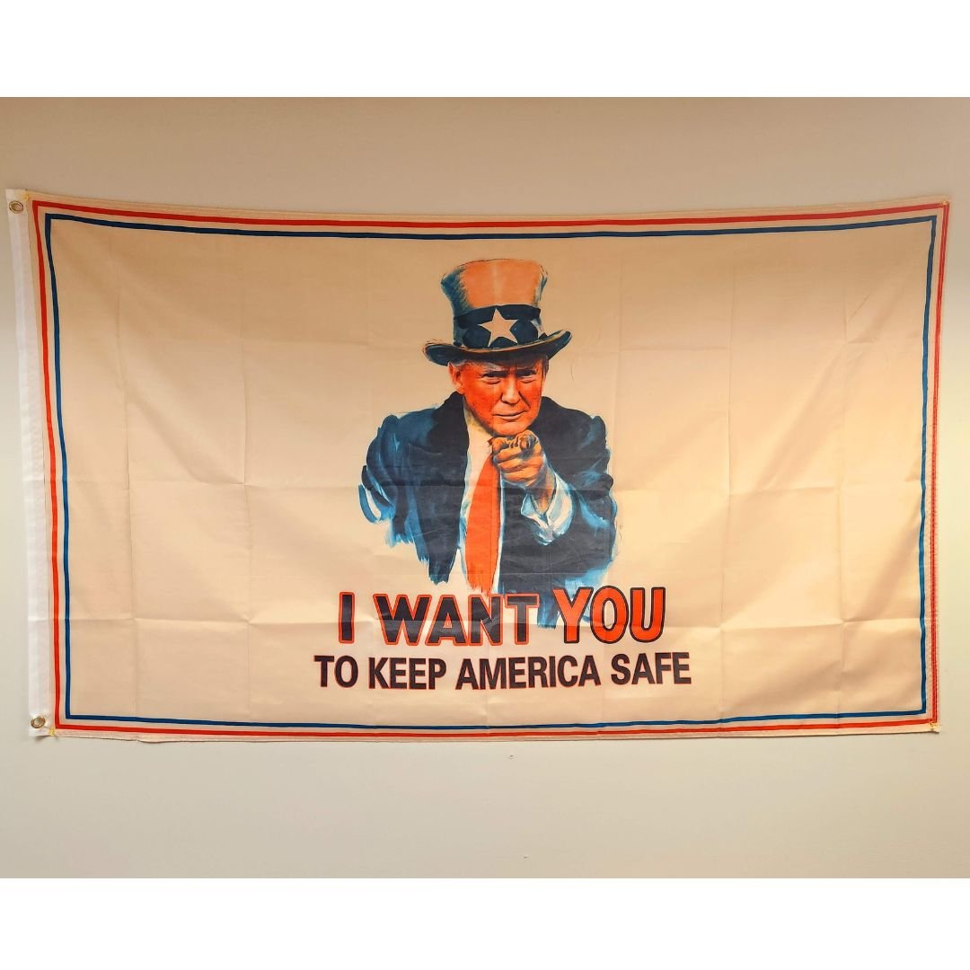 Trump "I Want You to Keep America Safe" 3'x5' Flag – PatriotDepot.com