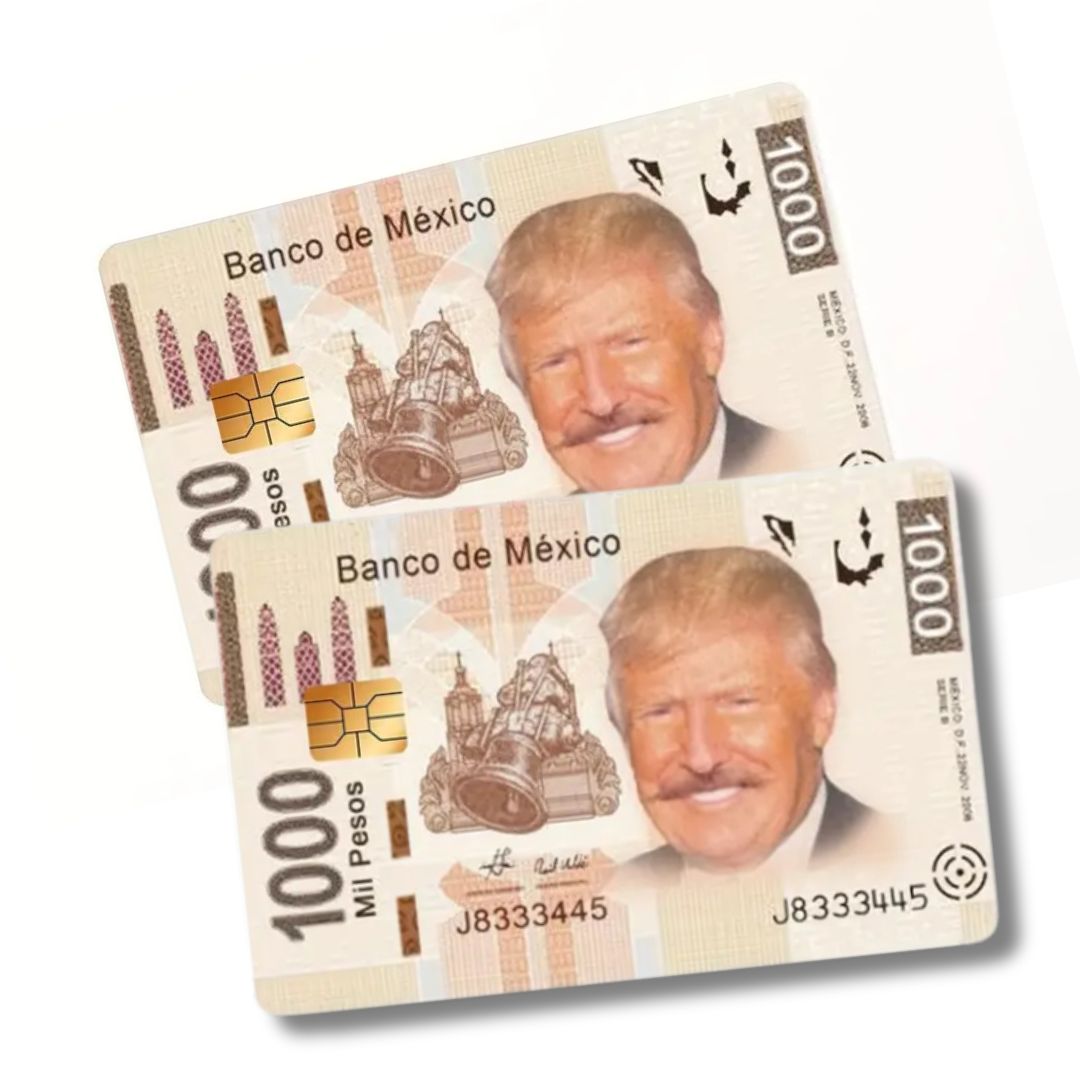 Trump Pesos "Bank of Mexico" Debit/Credit Card Sticker (4 Pack ...