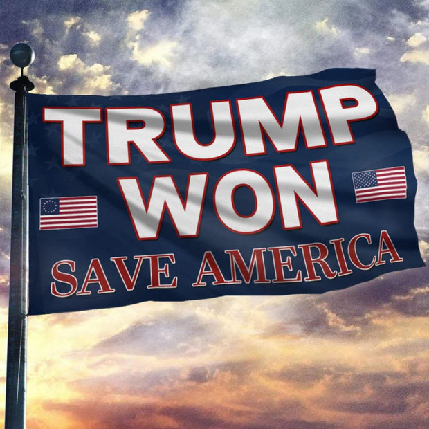 Trump Won 1776-USA Save America Flag – PatriotDepot.com