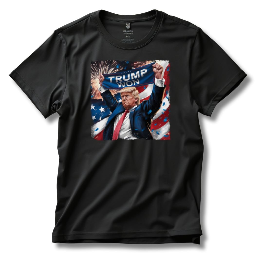 Trump Won Patriotic Celebration T-Shirt – PatriotDepot.com