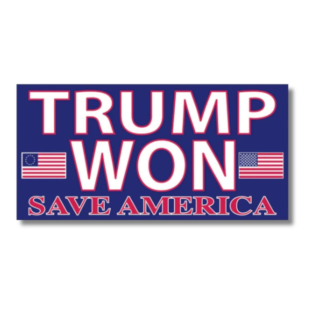 Trump Won Save America Bumper Sticker – PatriotDepot.com